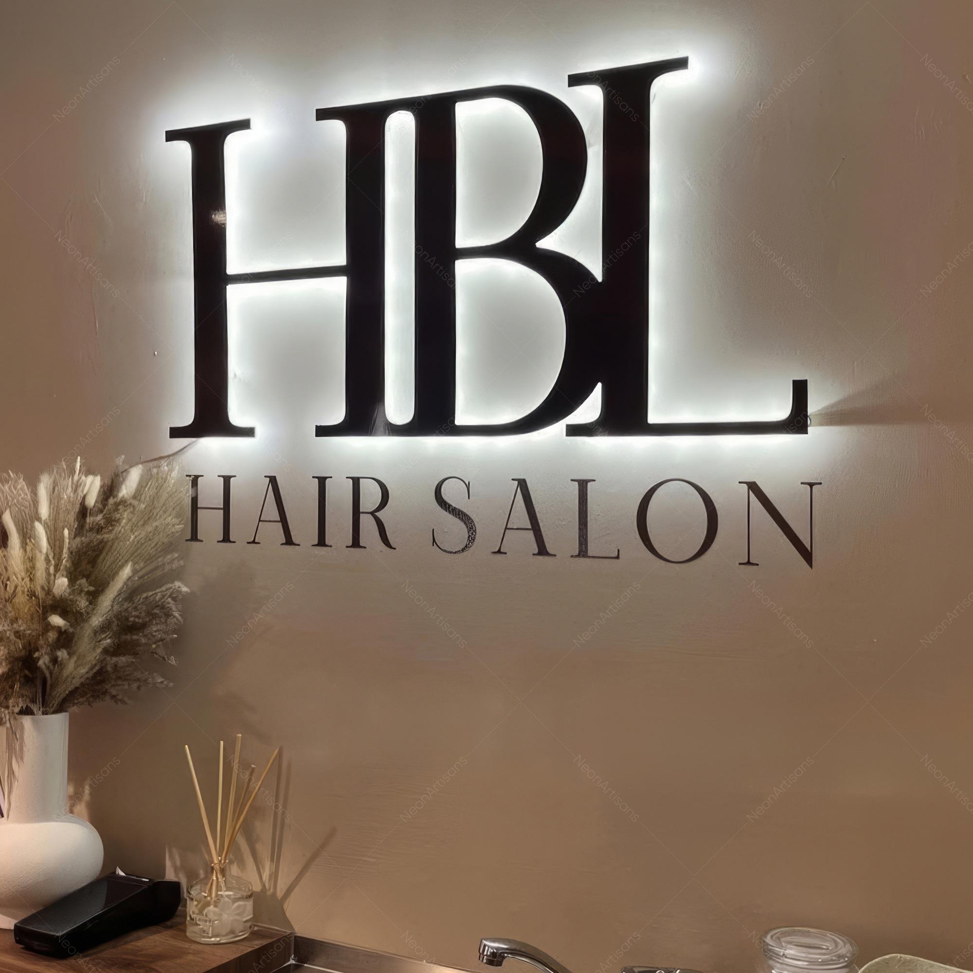 3D Backlit Sign for Business|wall Logo Sign | Halo Lit Business Sign ...