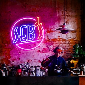 SEB'S Neon Sign,la La City Neon Light,bar Wall Decor,pub Logo Sign,neon ...