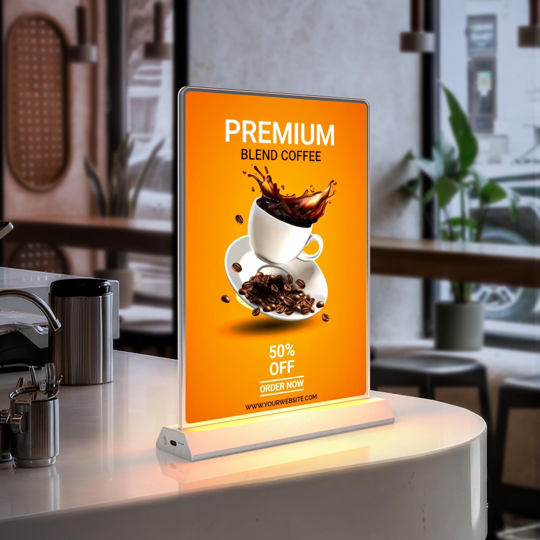 Custom Restaurants Menu Led Light Box Advertising Poster,custom Desktop ...