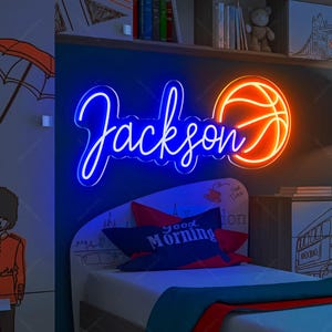 Custom Basketball Name Neon Sign|basketball Room Drom Nursery Decor ...