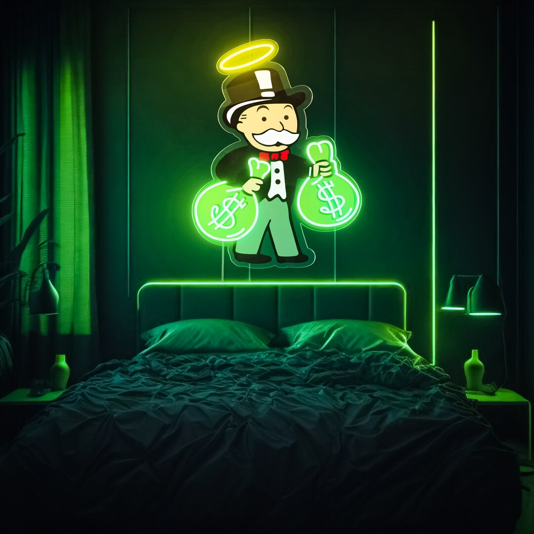 Monopoly Cash Neon Sign, UV Print Neon Sign,custom Neon Sign,home Wall ...