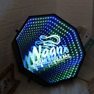 Mirror Neon Sign,infinity Mirror Neon Sign,led Infinity Sign,custom Led ...