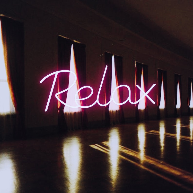 Relax Neon Sign Relax Led Sign Relax Wall Decor Relax Wall Art Neon ...