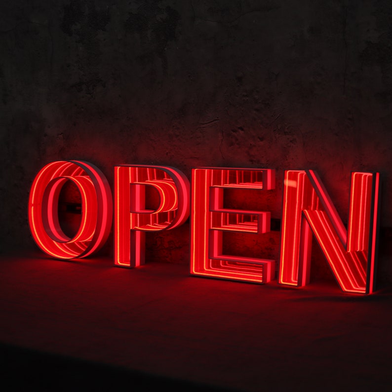 Infinity Mirror Sign,custom Mirror Neon Sign,light up Letter,infinity ...