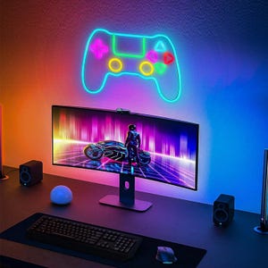 Vintage Controller Gaming Neon Sign,gamer Neon Sign, LED Game ...