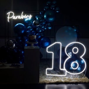 Number Led Neon Signs, Party Wall Decor, Birthday Party Deocr,custom ...