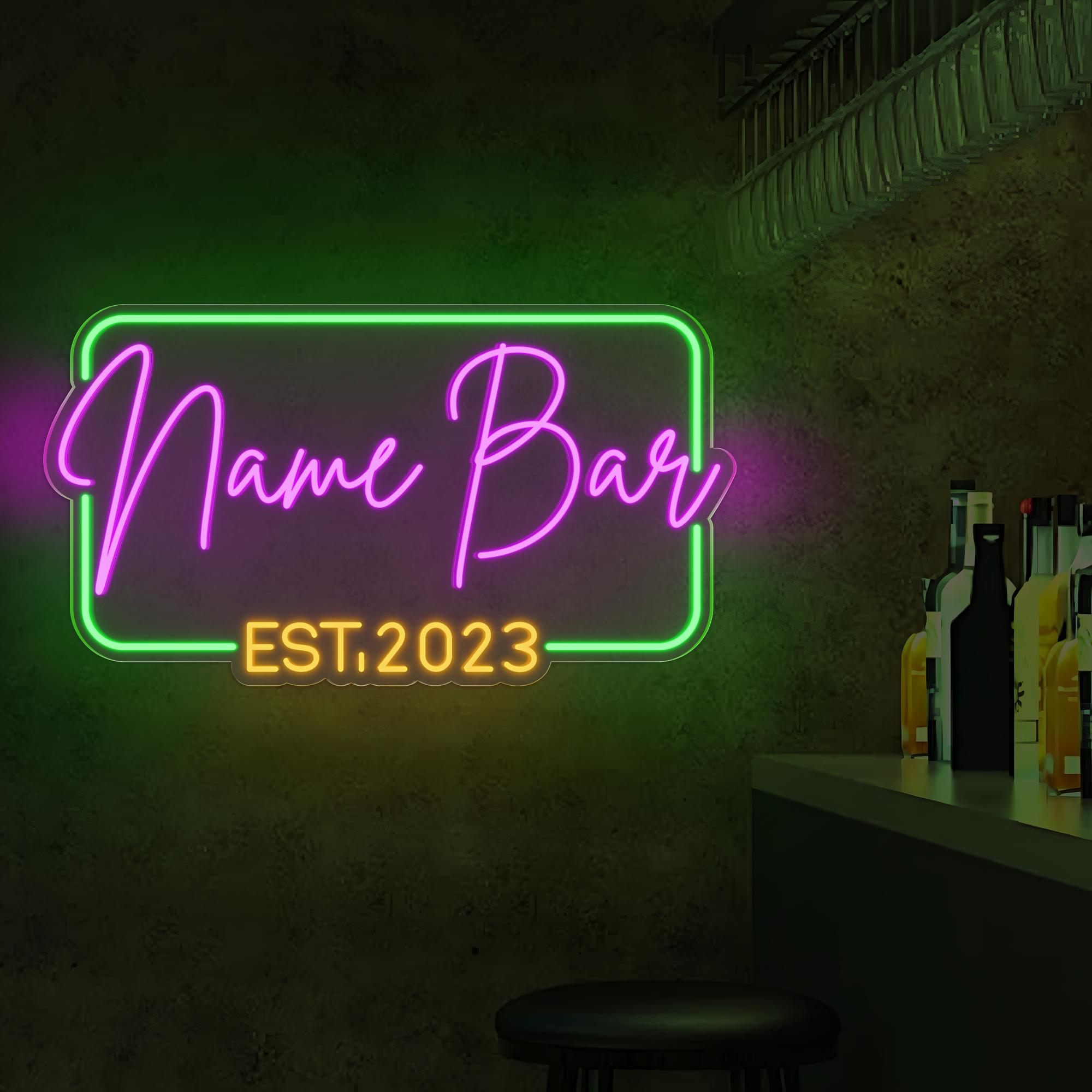 Personalized Your Name Bar Sign|custom Home Bar Sign|neon Bar Sign|man ...