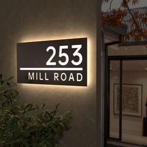 Modern House Number Sign|custom Door Signs | Unique Laser Cut Numbers ...
