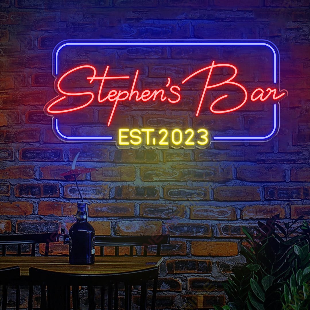 Personalized Your Name Bar Sign|custom Home Bar Sign|neon Bar Sign|man ...