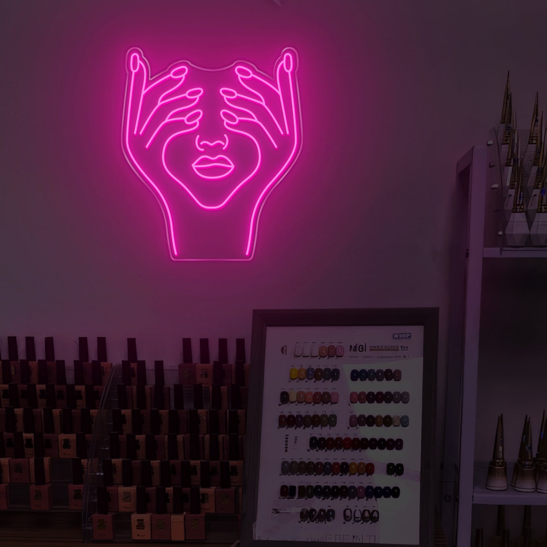 Nail Salon Pink Neon Sign,beauty Salon Decor,led Neon Light Sign,pink ...