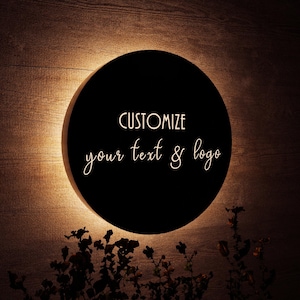 Laser Cut LED Light Box Stainless Steel Illuminated Business Logo Sign ...