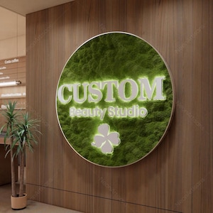 Preserved Moss Letter,3d Moss Logo Sign for Office, Moss Wall Decor ...