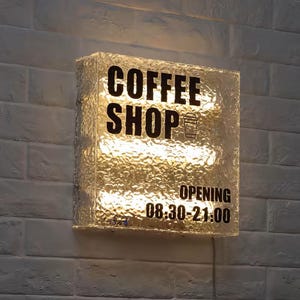 Light Box,clear Acrylic Light Box,led Signage for Coffee Bar Sign Decor ...