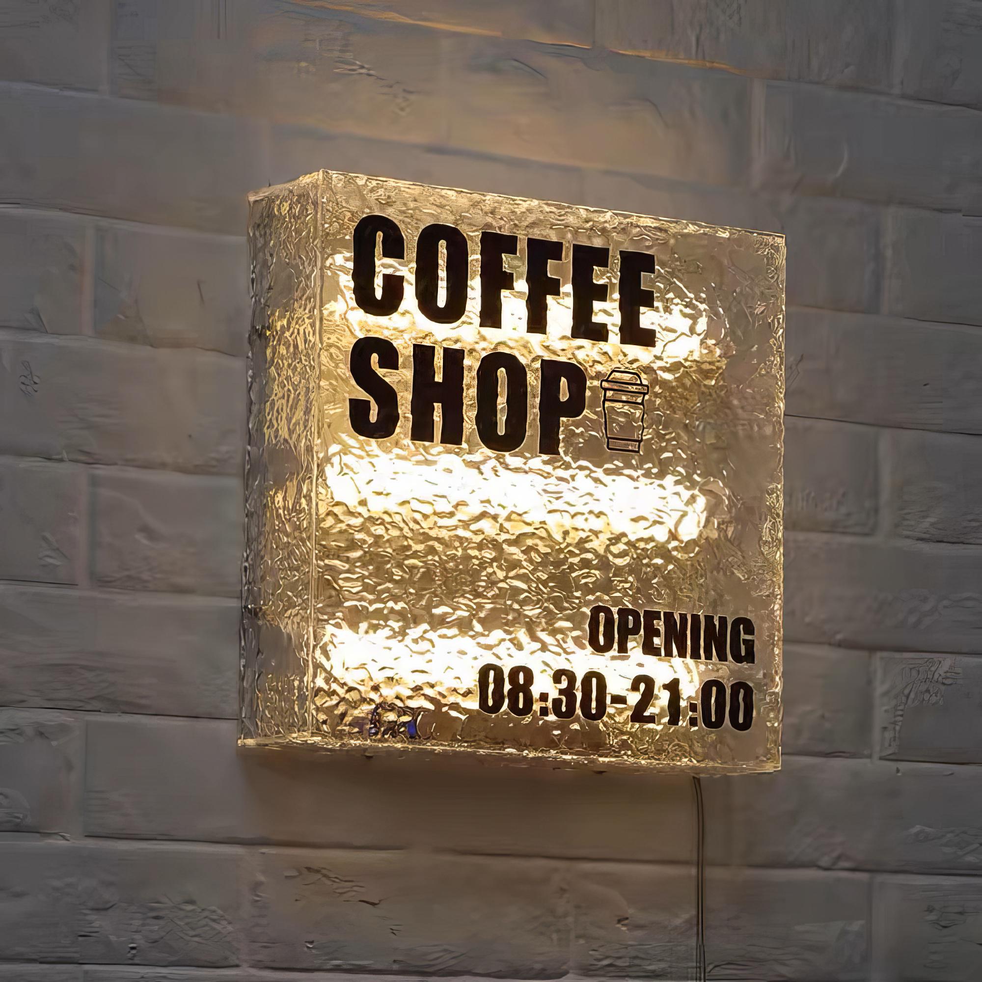 Light Box,clear Acrylic Light Box,led Signage for Coffee Bar Sign Decor ...