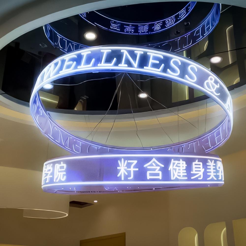 Custom Neon Logo Sign|business Neon Sign|neon Business Round Neon Sign ...