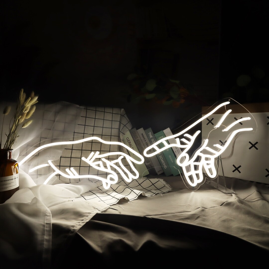 Hand of God Neon Sign, Custom Neon Sign, Neon Sign for Bedroom Office ...
