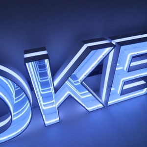 Custom Infinity Mirror Sign,led Track Letters, 3D Infinity Mirror Sign ...