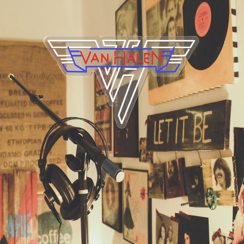 Van Halen Neon Sign, VAN HALEN Led Sign, Music Studio Decor, Retro Home ...