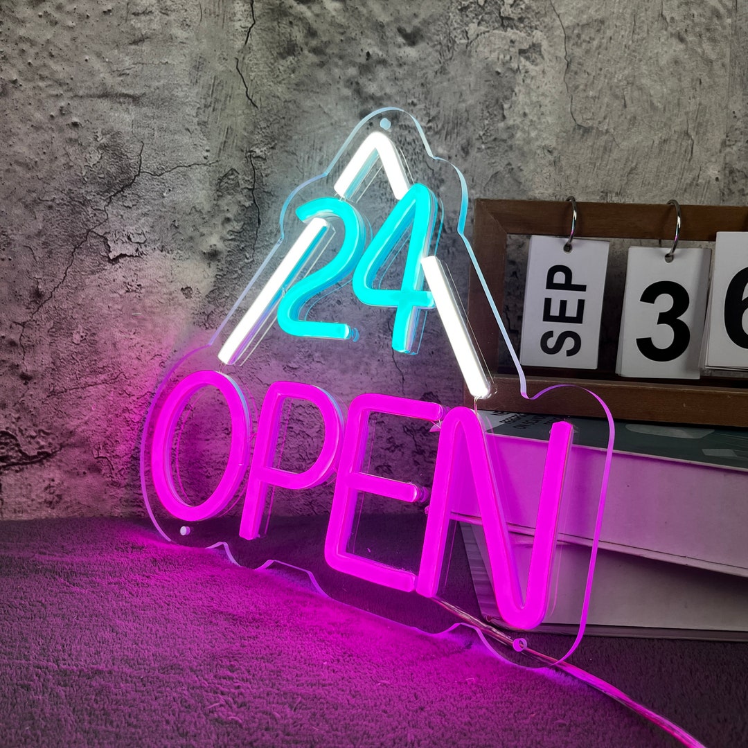 24 House Open Sign| Business Logo Sign|open Led Neon Light |open Sign ...