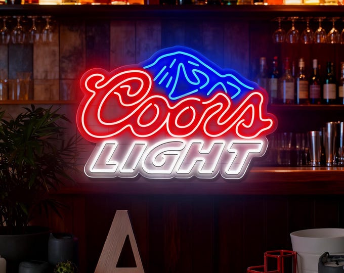 Coors Light LED Neon Sign, Custom Beer Sign - Etsy