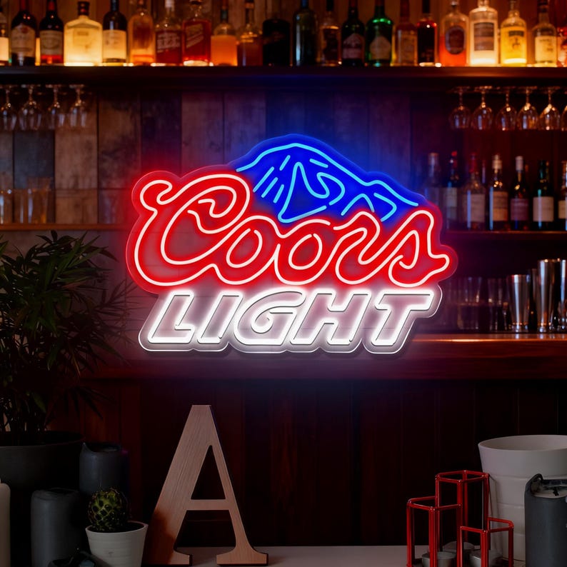 Coors LIGHT Neon Signs for Wall Decor| Neon Lights for Bedroom|led ...