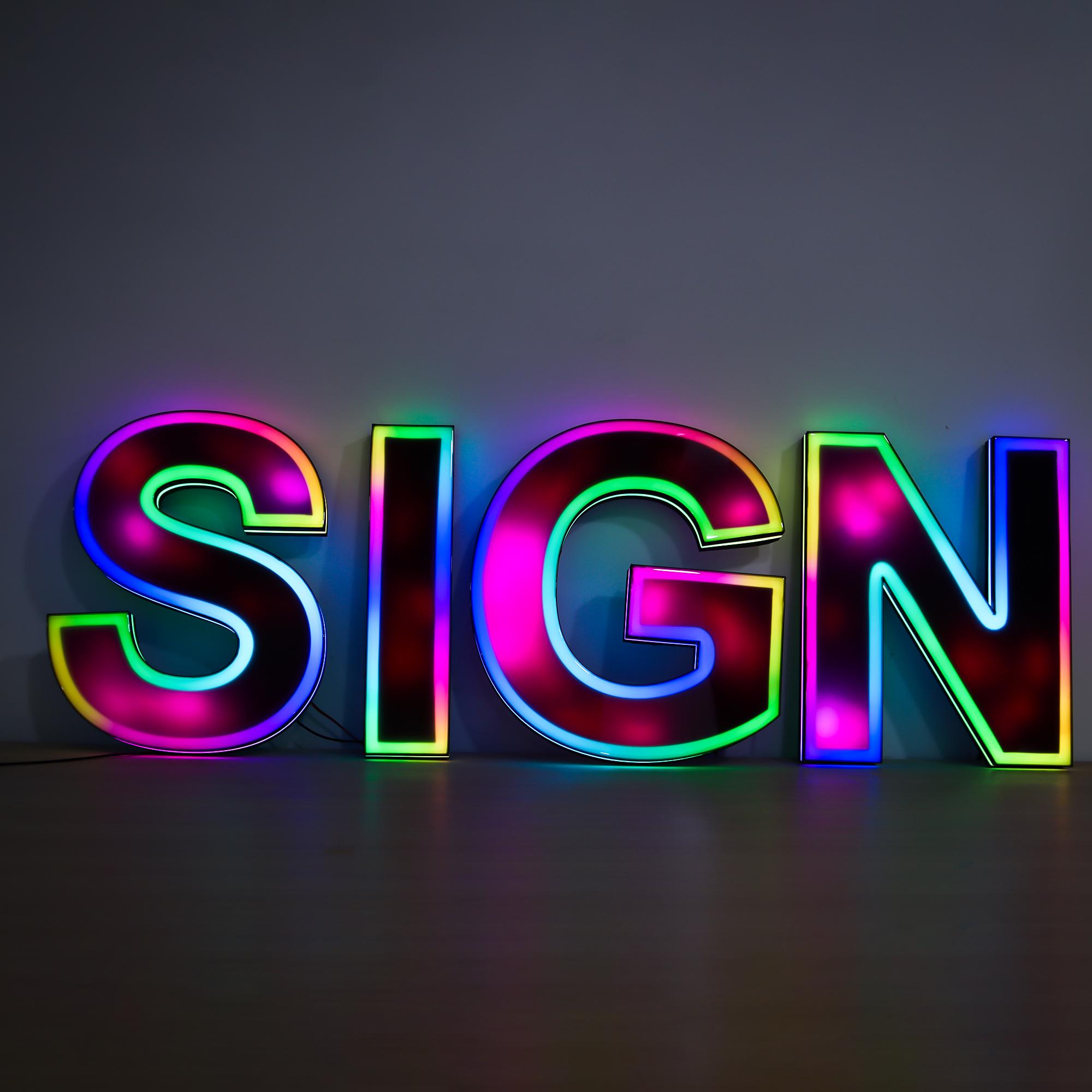 Led Channel Letter,rgb Custom Logo Sign,3d Letter Sign,company Wall ...