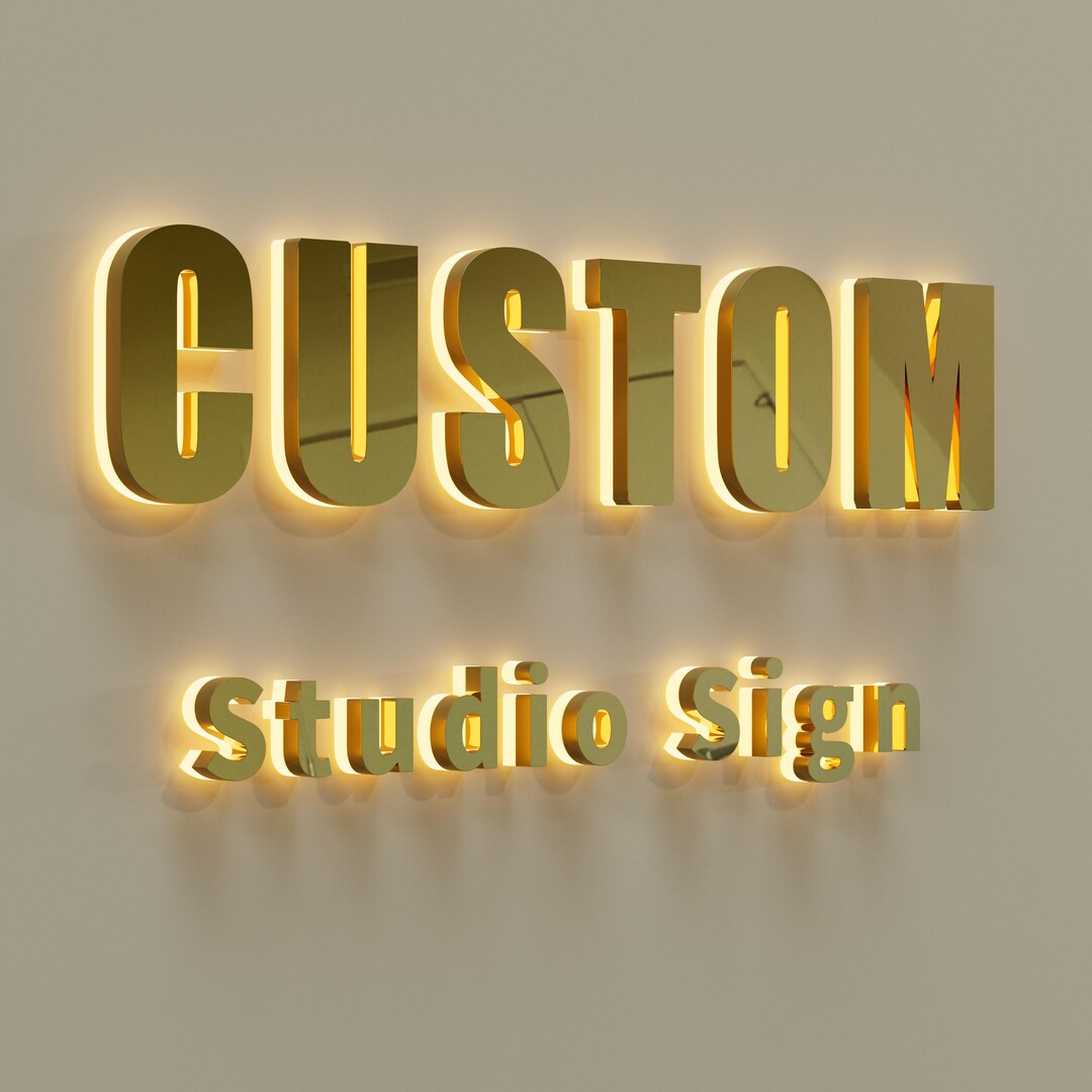 Custom Backlit Sign, Led Sign, Business Sign, Custom Logo Sign, Led ...