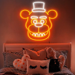 Five Nights at Freddy's Neon Sign,fnaf Freddy Neon Signs for Wall Decor ...