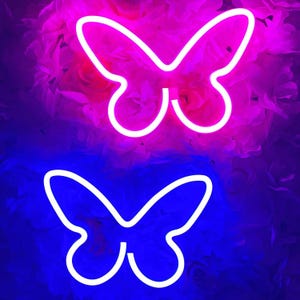 Butterfly Neon Signs, Butterfly LED Neon Light for Bedroom Wall Decor ...