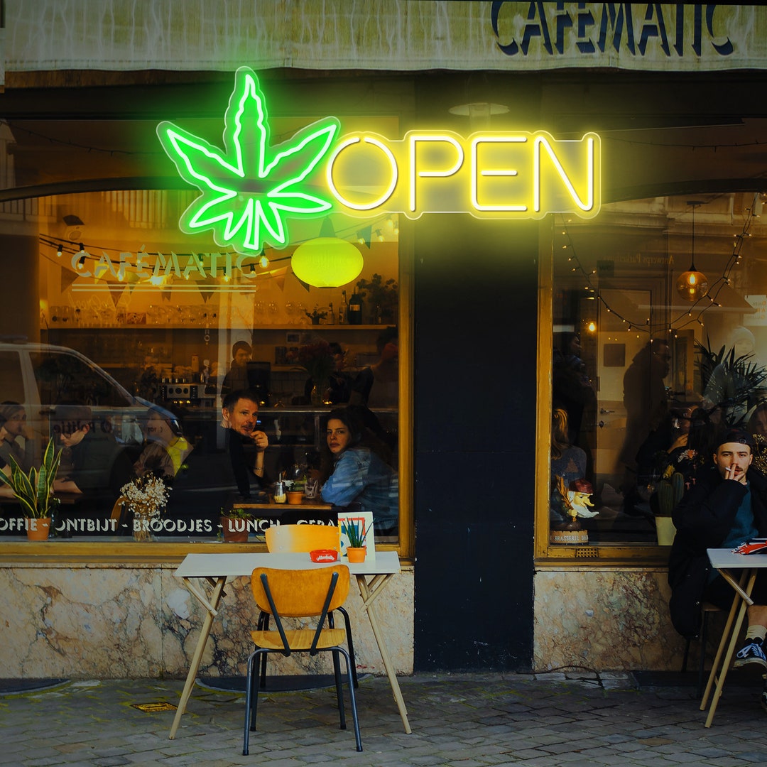 Weed Open Led Sign, Weed Open Neon Sign, Weed Leaf Neon Sign, Custom ...