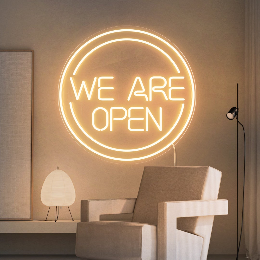 We Are Open Neon Sign,led Neon Sign, Custom Open Light, Business Store ...