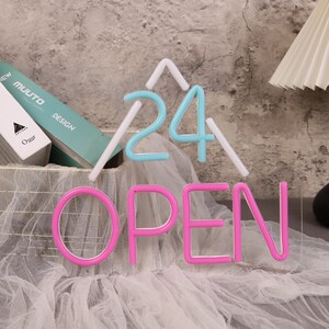 24 House Open Sign| Business Logo Sign|open Led Neon Light |open Sign ...