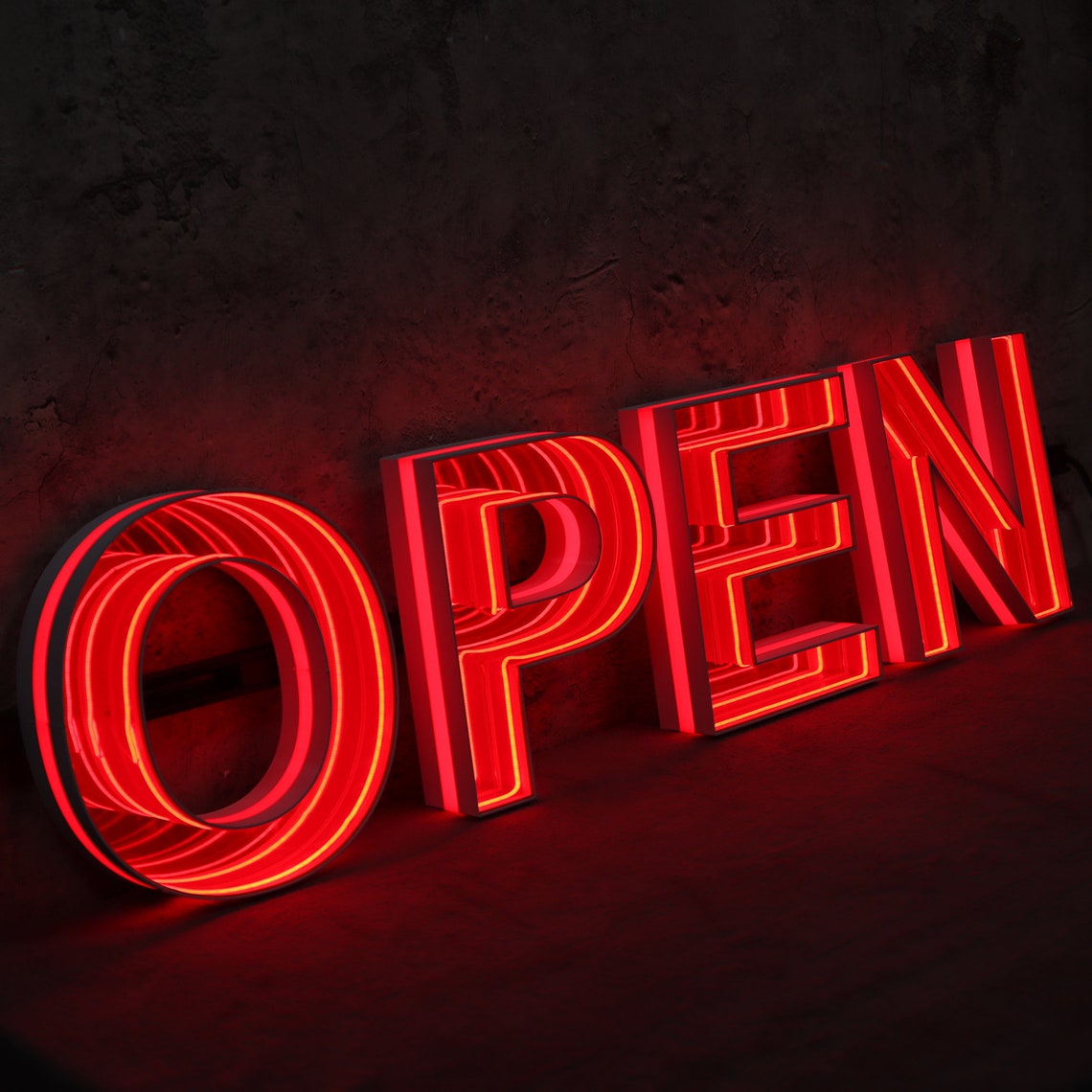 Light up Letter|infinity LED 3D Infinity Mirror Neon for Musical Decor ...