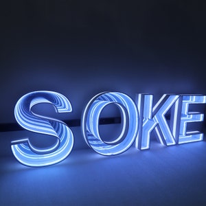 Infinity Mirror Sign,custom Mirror Neon Sign,light up Letter,infinity ...