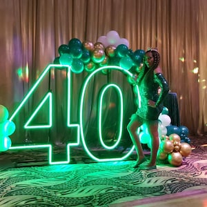 Light up Neon Sign Number,marquee Neon Sign Number,3ft 4ft RGB Neon ...