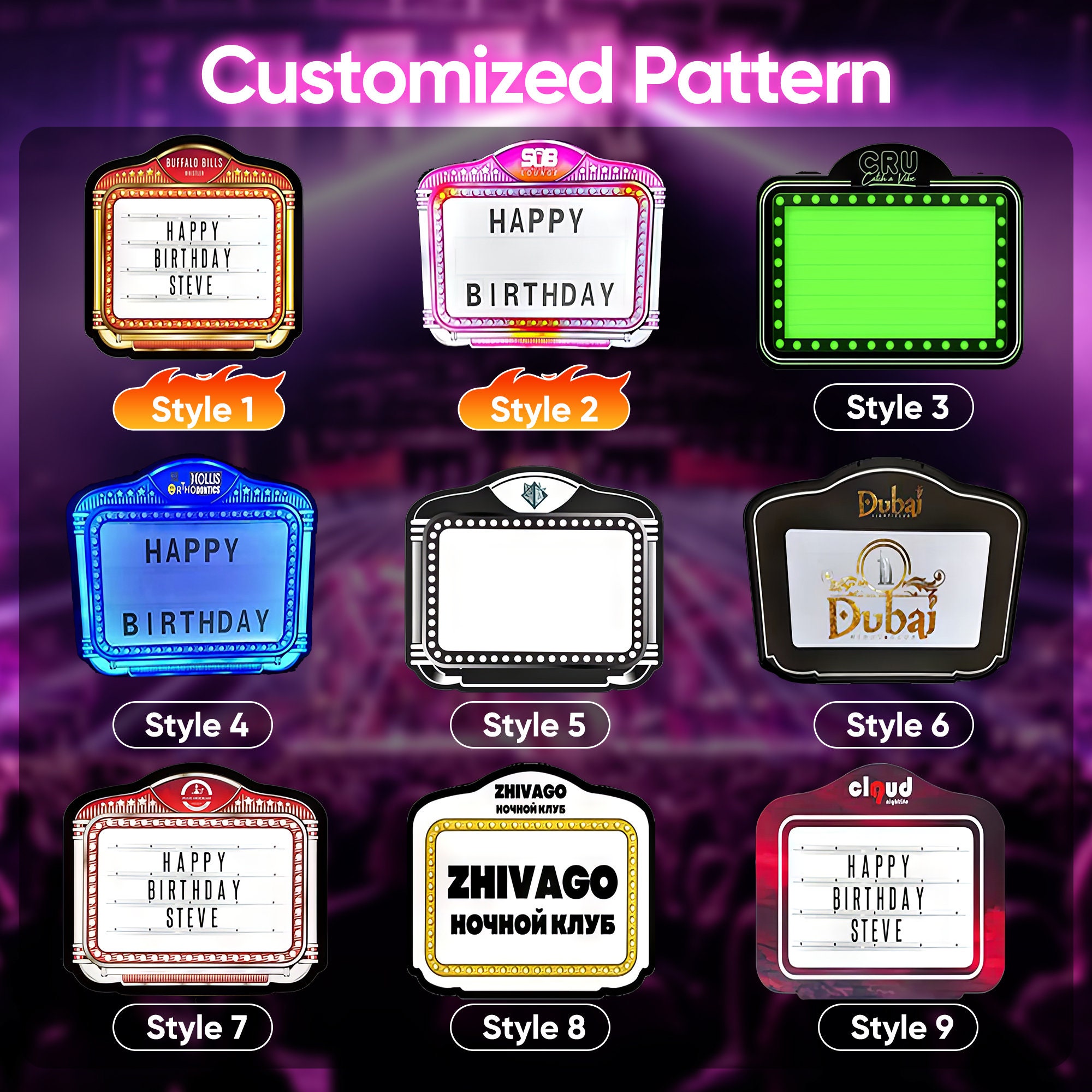 Customizable Nightclub VIP Letter Sign, Marquee Glorifier,customized ...