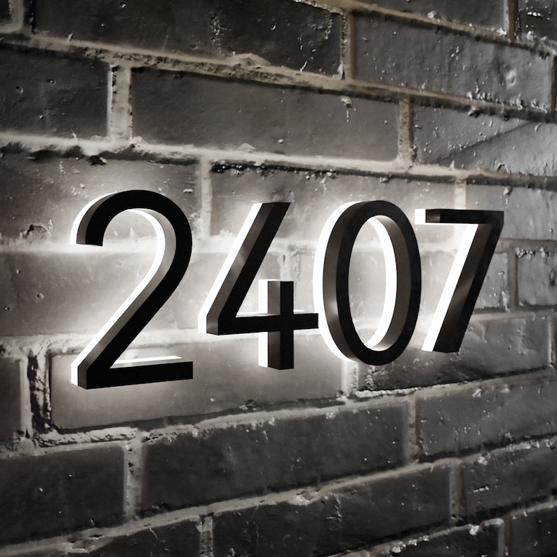 Backlit House Number, Hotel Room Numbers Sign, Custom House Number ...