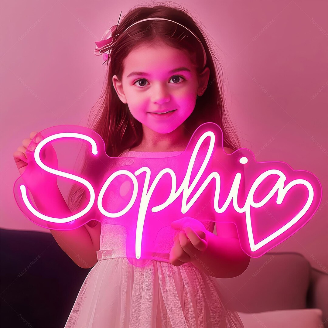 Custom Name Neon Sign|neon Sign|wedding Neon Sign|wall Decor Kid Room ...