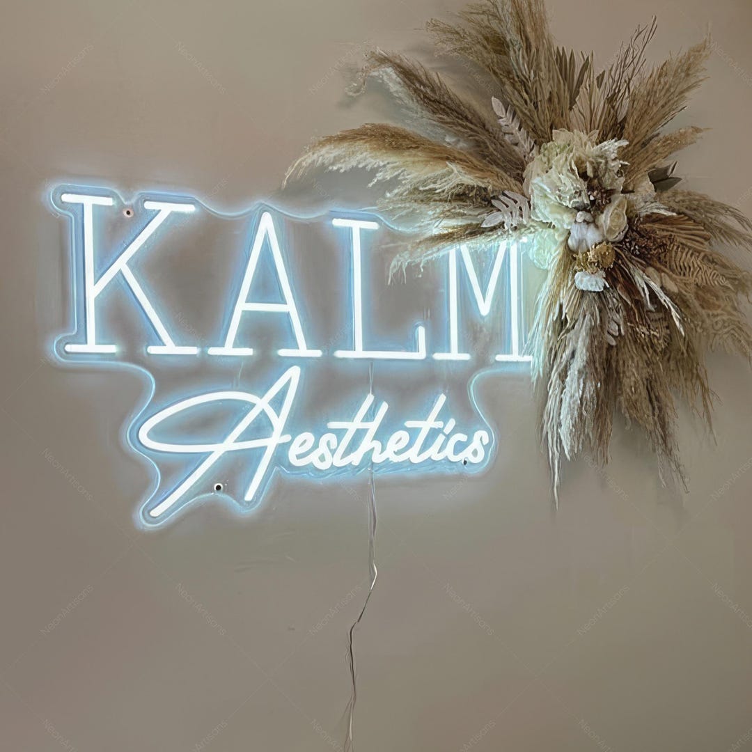 Custom Neon Sign,beauty Spa Neon Sign,pampas Grass Neon Sign for Nails ...