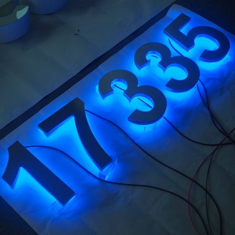 Backlit House Number, Hotel Room Numbers Sign, Custom House Number ...