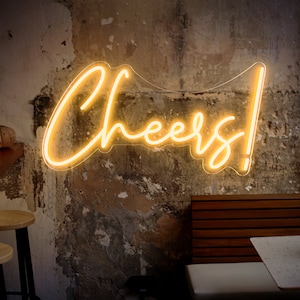 Cheers Neon Sign,led Neon Sign Home Bar Decor,wedding Neon Sign,neon ...