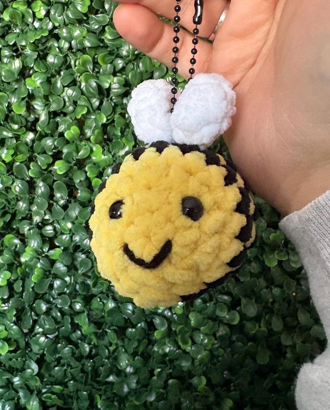 Crochet Bumblebee Keychain - Etsy
