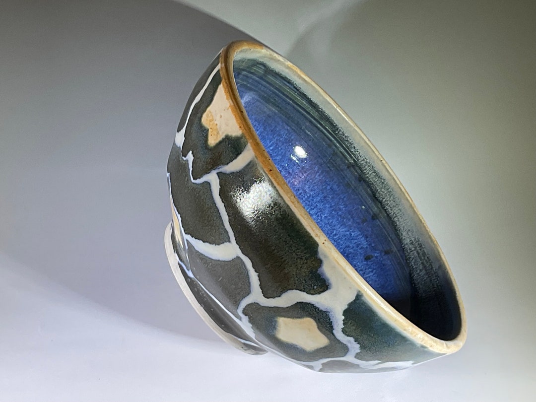 Shape Shifting Glaze Patternsstoneware Serving Bowl, Side Dish With ...