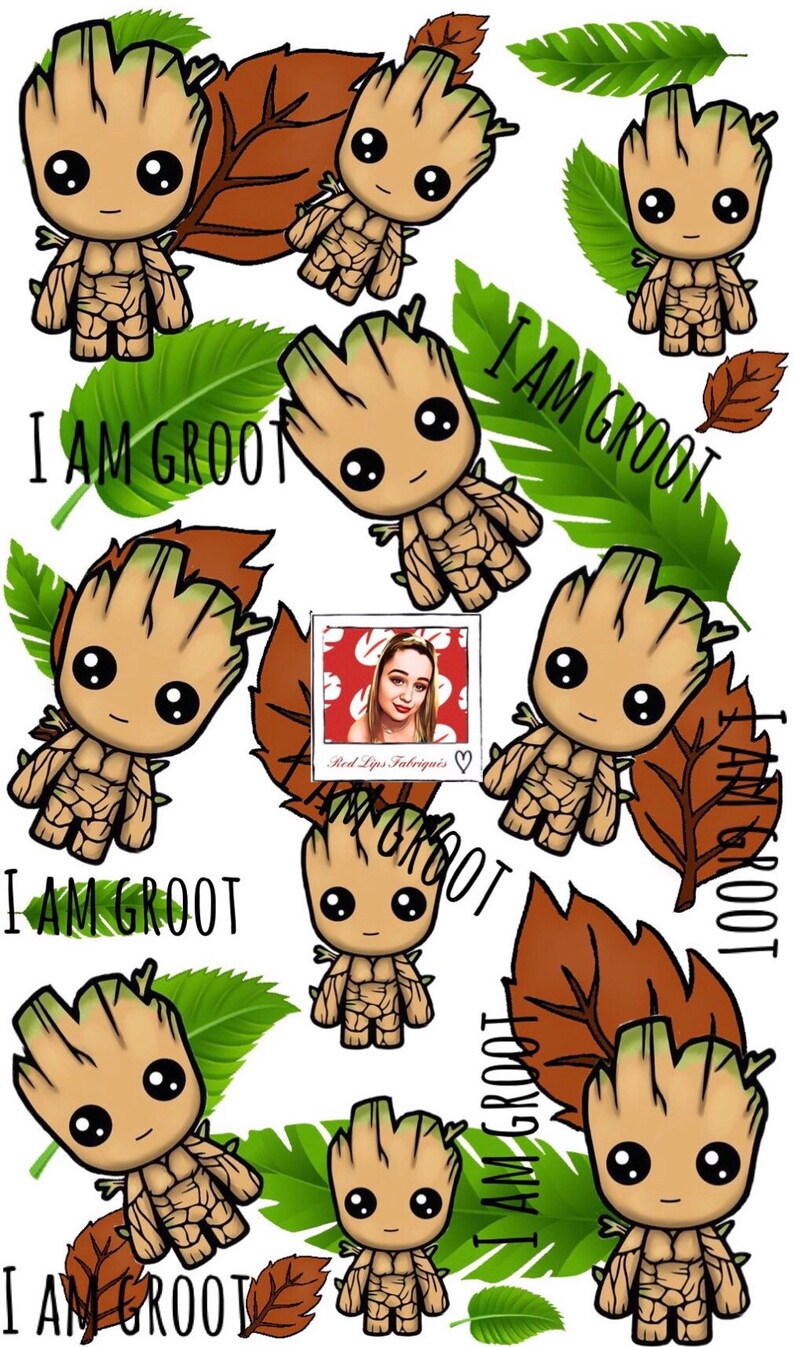 White GROOT fabric | Etsy