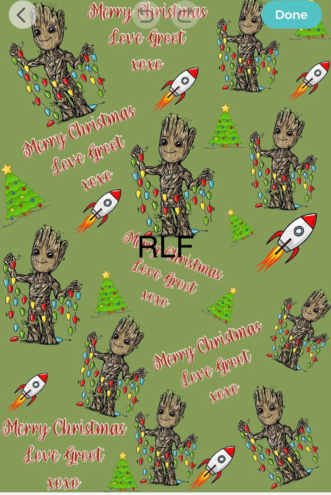 Baby Groot Christmas Cotton Fabric - Etsy