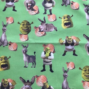 Shrek 100% Cotton Fabric - Etsy