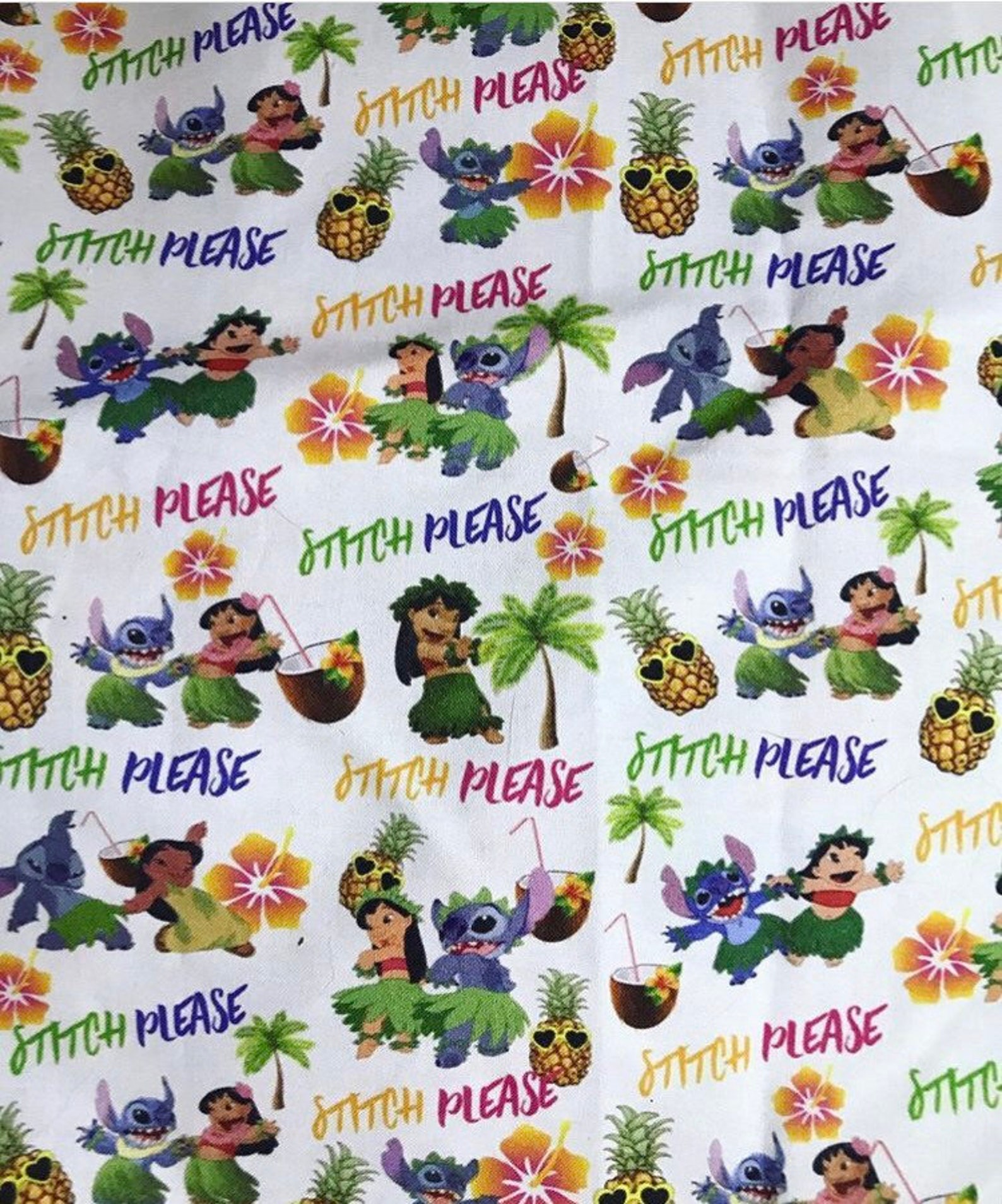 STITCH PLEASE. Lilo and Stitch Fat Quarter Fabric - Etsy