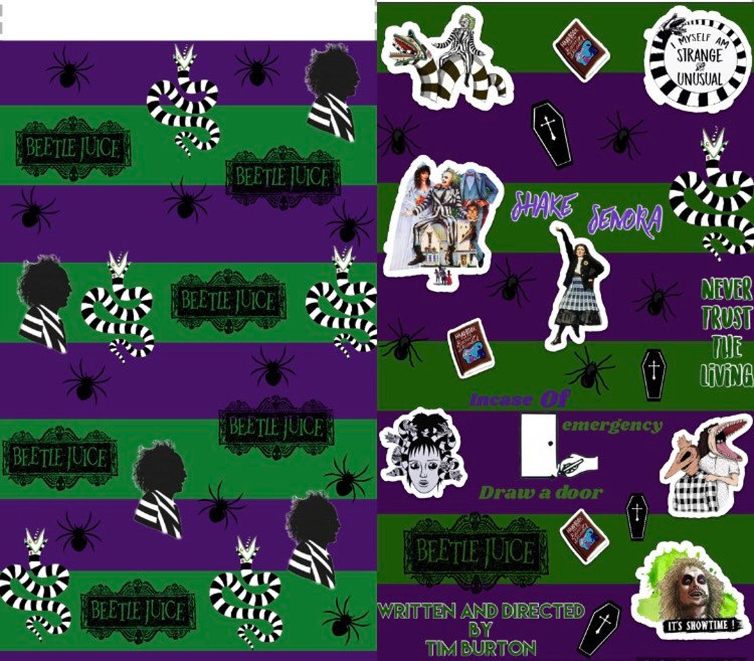 Beetlejuice 100% Cotton Fabric - Etsy