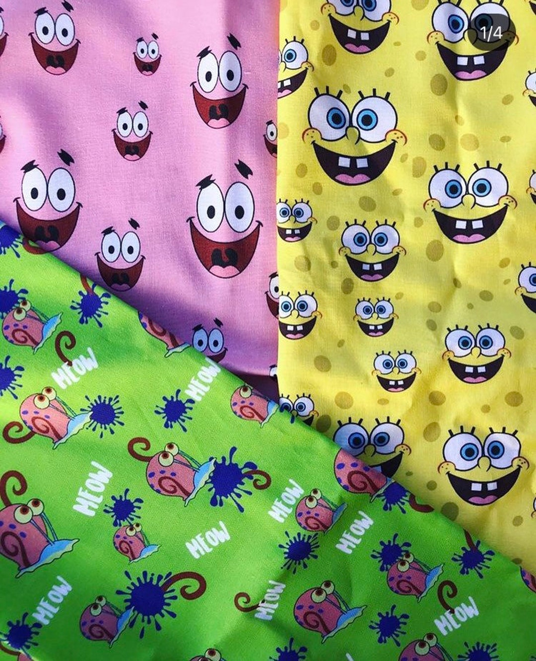 Spongebob Inspired 100% Cotton Fabric - Etsy