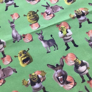 Shrek 100% Cotton Fabric - Etsy